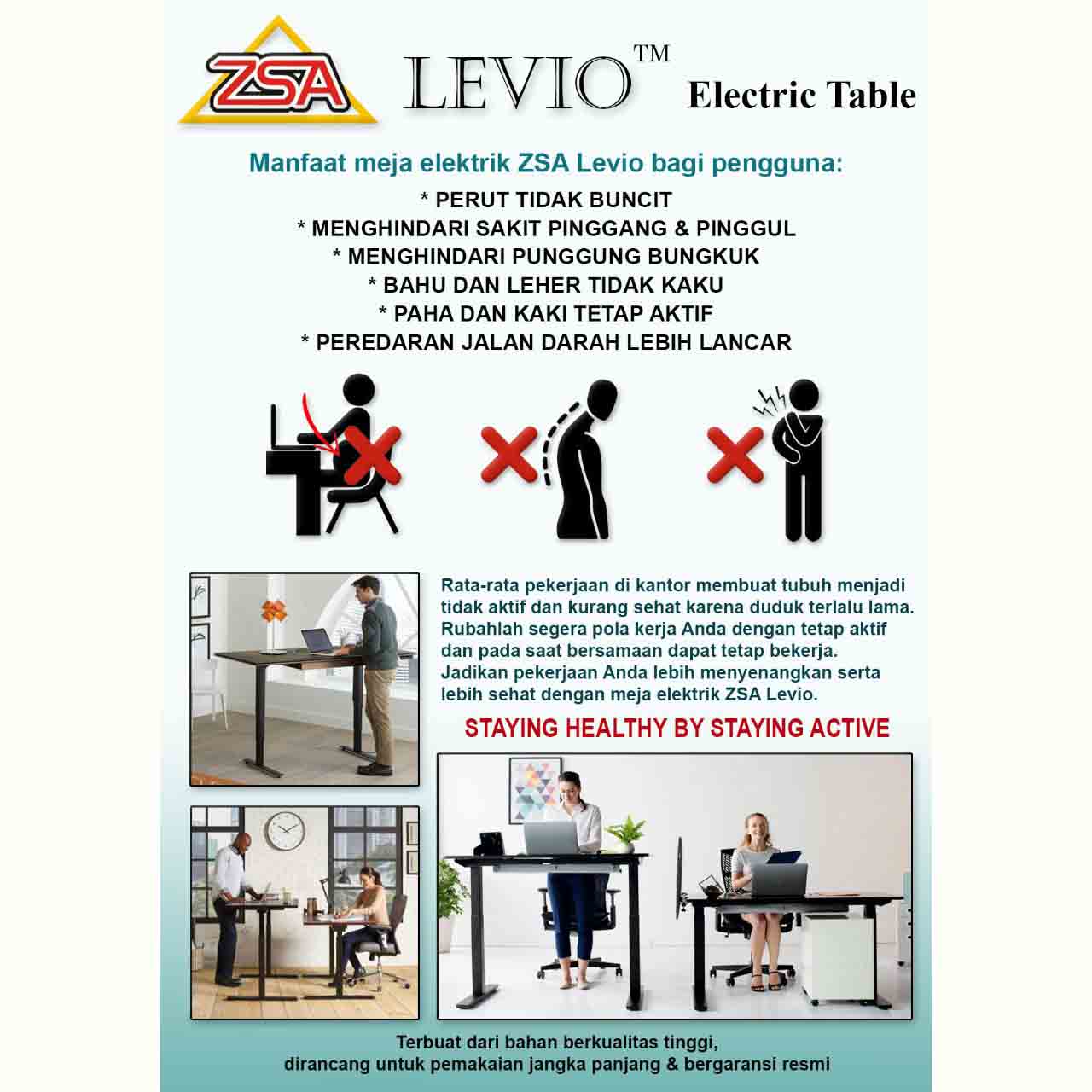 Meja Elektrik Levio ZSA di Bali | Angkasa Bali Furniture